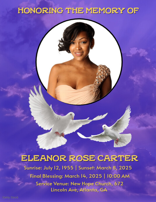 Funeral Flyer Memorial Flyer Template | PosterMyWall