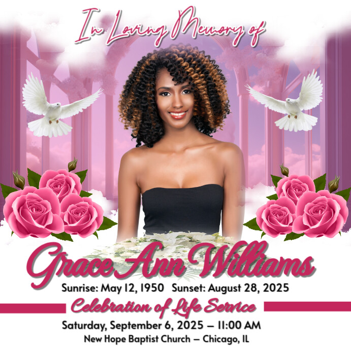 Funeral Flyer Memorial Flyer Template | PosterMyWall