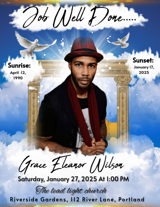 Funeral Flyer Memorial Flyer Template | PosterMyWall