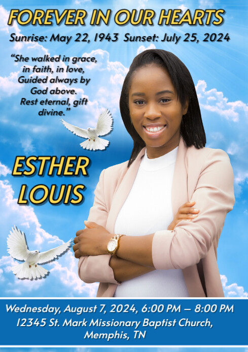 Funeral Flyer Memorial Flyer Template | PosterMyWall