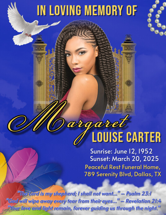 Funeral Flyer Memorial Flyer Template | PosterMyWall