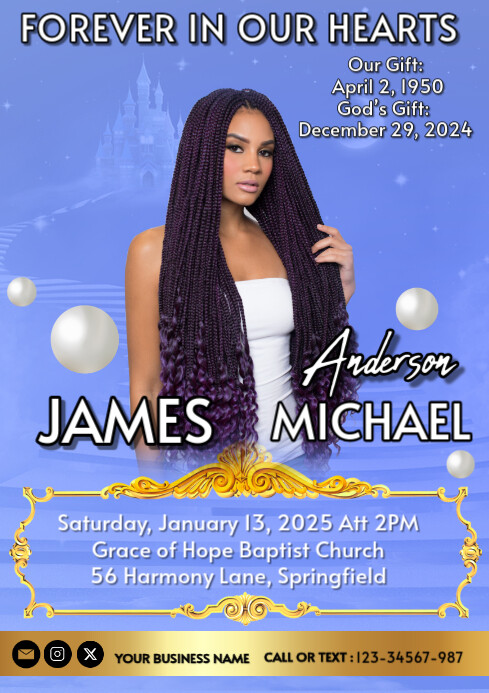 Funeral Flyer Memorial Flyer Template | PosterMyWall