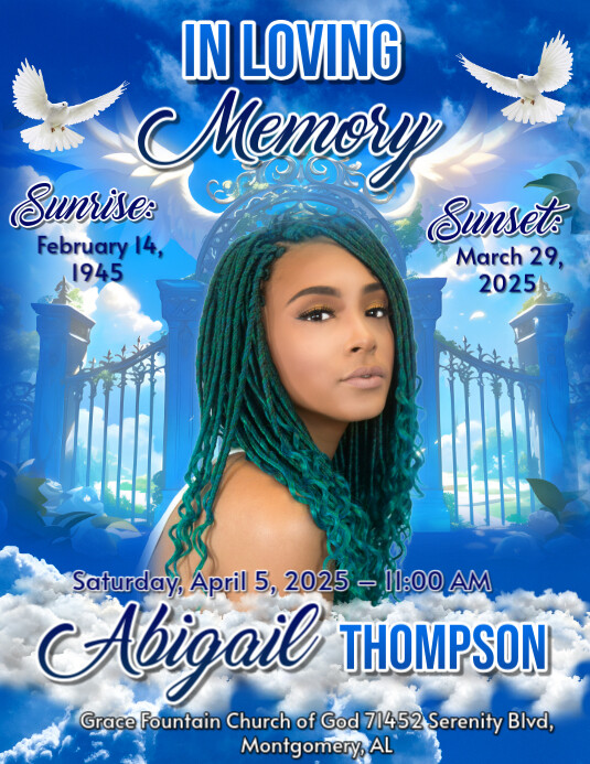 Funeral Flyer Memorial Flyer Template | PosterMyWall