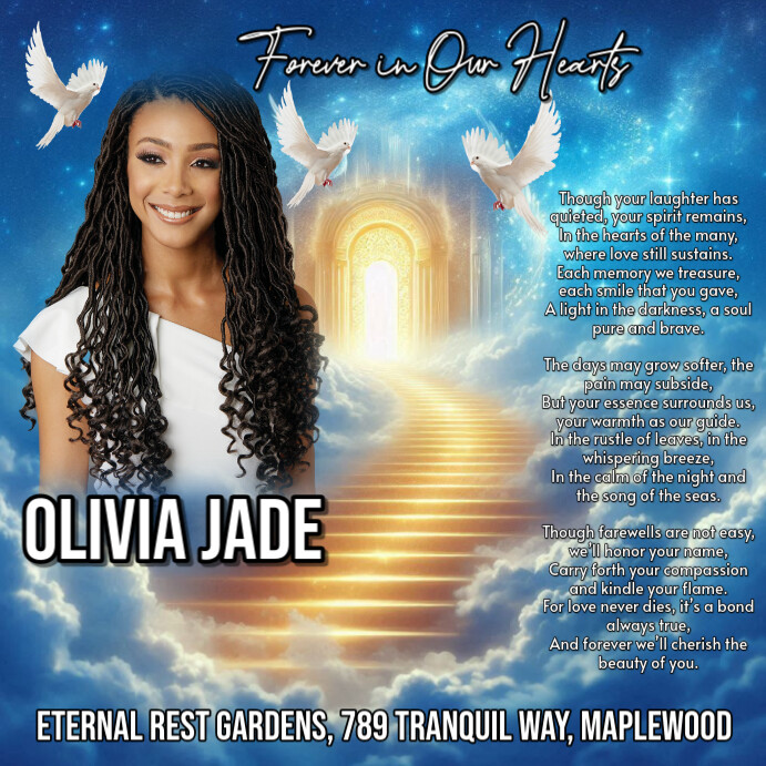 Funeral Flyer Memorial Flyer Template | PosterMyWall