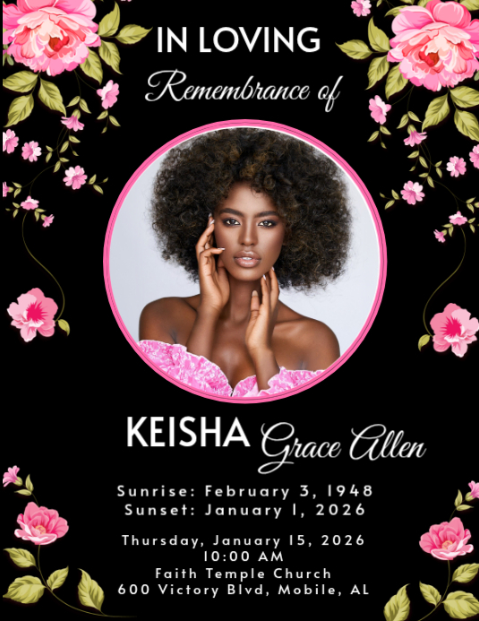 Funeral Flyer Memorial Flyer Template | PosterMyWall