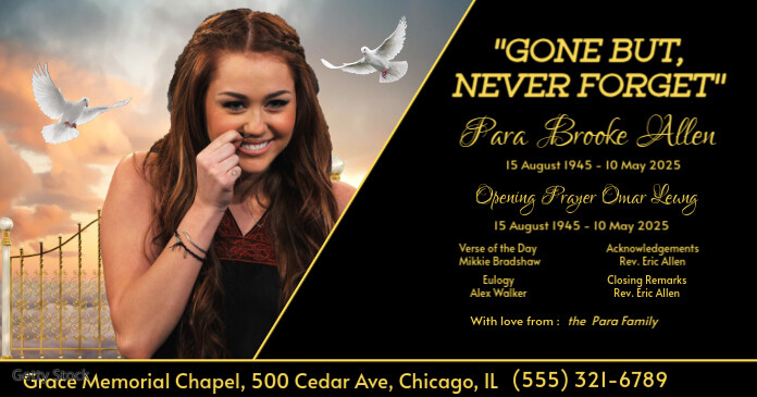 Copy of Funeral Flyer Memorial Flyer | PosterMyWall