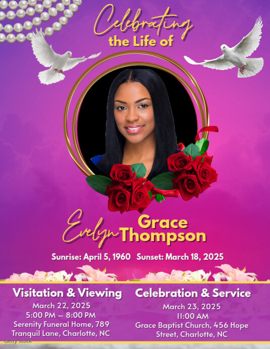 Funeral Flyer Memorial Flyer Template | PosterMyWall