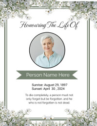 funeral flyers Template | PosterMyWall