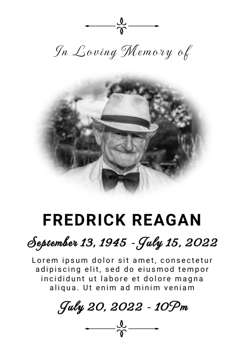 Funeral flyers Template | PosterMyWall