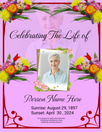 funeral flyers Template | PosterMyWall