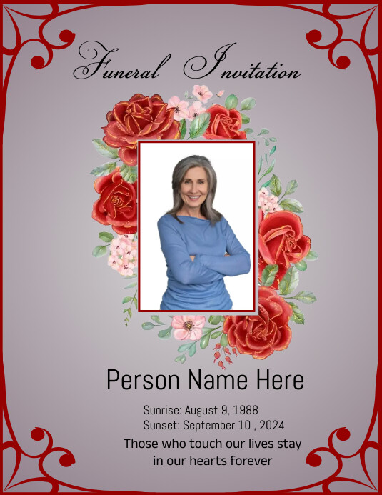funeral flyers Template | PosterMyWall