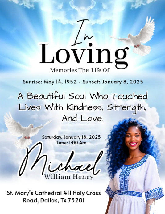 funeral flyers Template | PosterMyWall