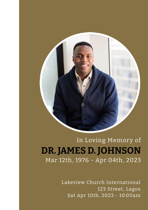 Funeral flyers Template | PosterMyWall