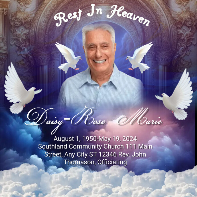 funeral flyers Template | PosterMyWall