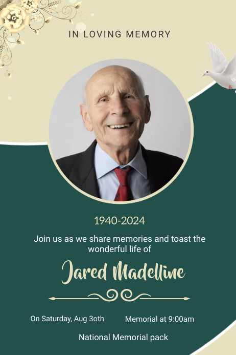 Funeral flyers Template | PosterMyWall