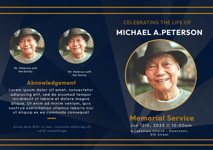 Funeral flyers Template | PosterMyWall