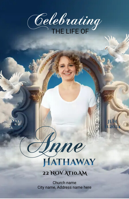 Funeral heaven sky design Template | PosterMyWall