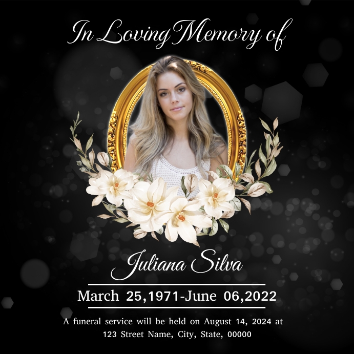 Funeral Instagram post template | PosterMyWall