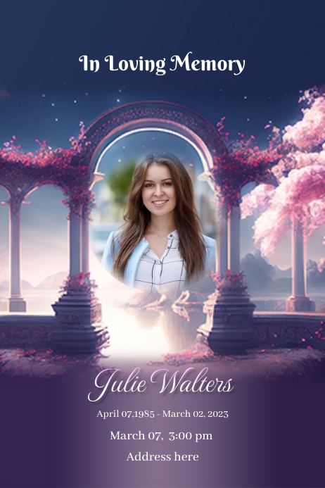 Copy of Funeral Invitation banner Card (4) | PosterMyWall