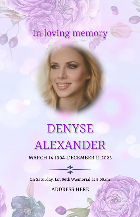 Funeral Invitation Card Template (3) | PosterMyWall