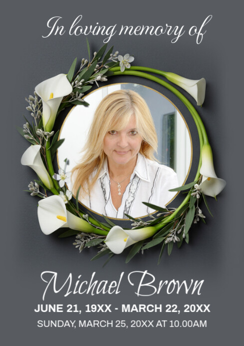 Funeral Invitation Template | PosterMyWall