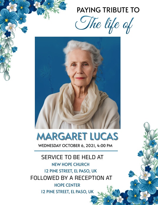 Funeral Invitation Template | PosterMyWall