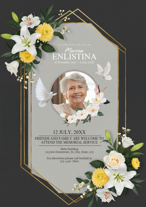 Funeral Invitation Template | PosterMyWall