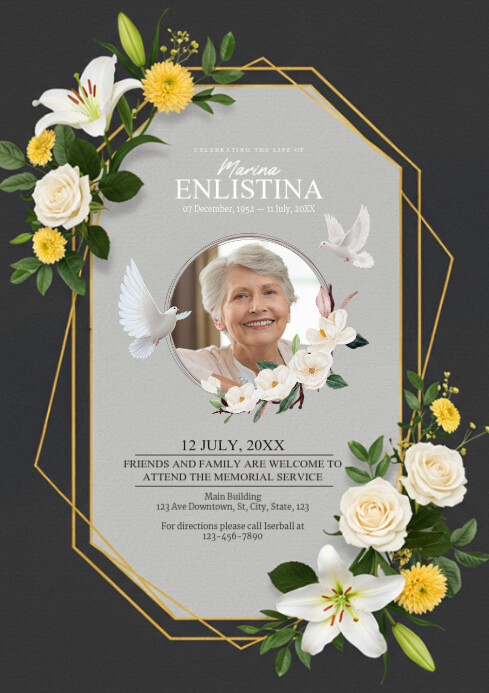 Funeral Invitation Template | PosterMyWall