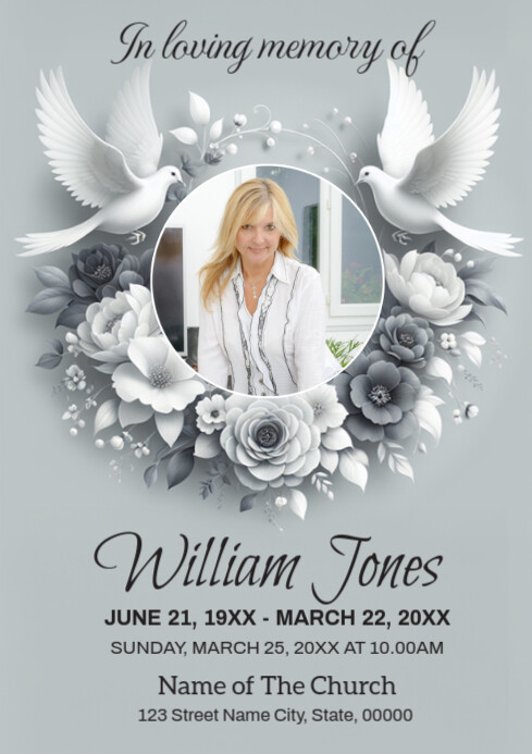 Funeral Invitation Template | PosterMyWall