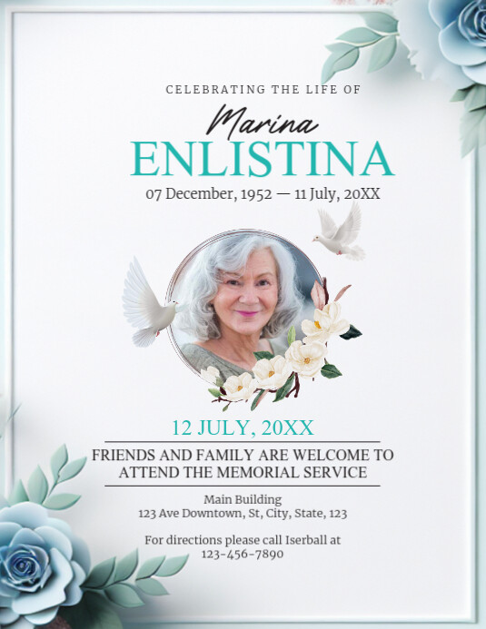 Copy of Funeral Invitation Flyer | PosterMyWall