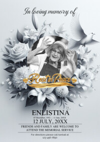 Funeral Invitation Flyer Template | PosterMyWall