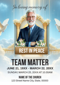 Funeral Invitation Flyer Template | PosterMyWall