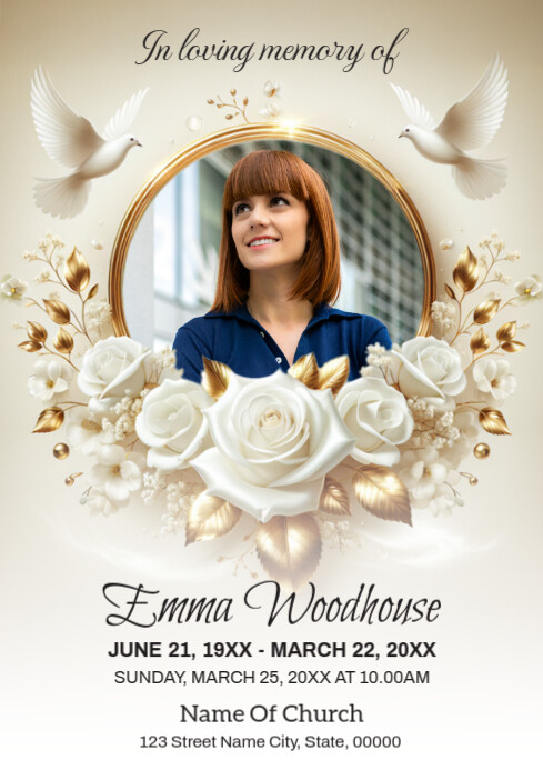 Funeral Invitation Flyer Template | PosterMyWall