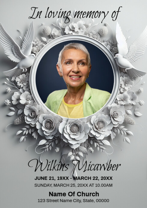 Funeral Invitation Flyer Template | PosterMyWall