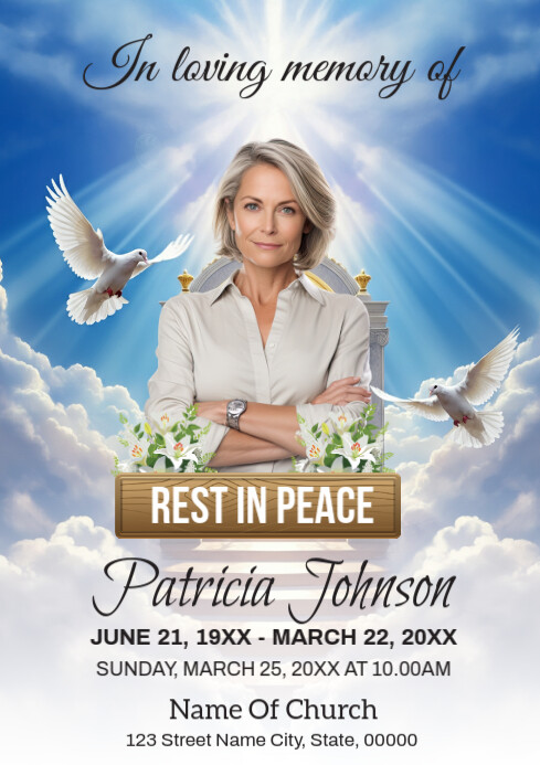 Funeral Invitation Flyer Template | PosterMyWall