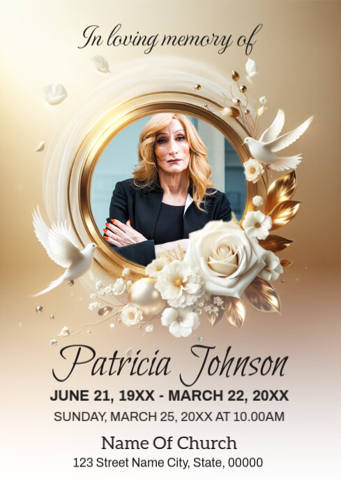 Funeral Invitation Flyer Template | PosterMyWall