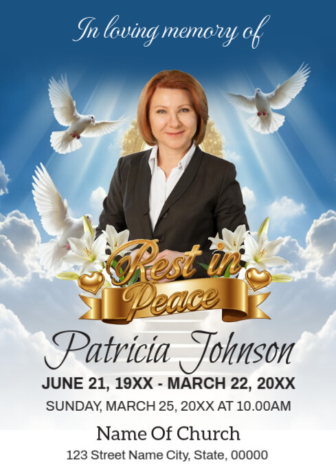 Copy of Funeral Invitation Flyer Template | PosterMyWall