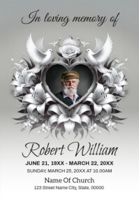 Funeral Invitation Flyer Template | PosterMyWall