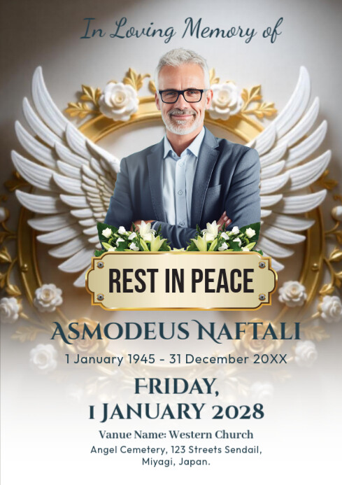Funeral Invitation Flyer Template | PosterMyWall