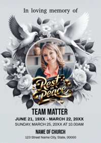 Funeral Invitation Flyer Template | PosterMyWall