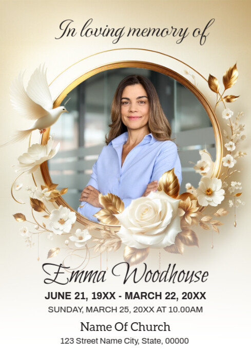 Copy of Funeral Invitation Flyer Template | PosterMyWall