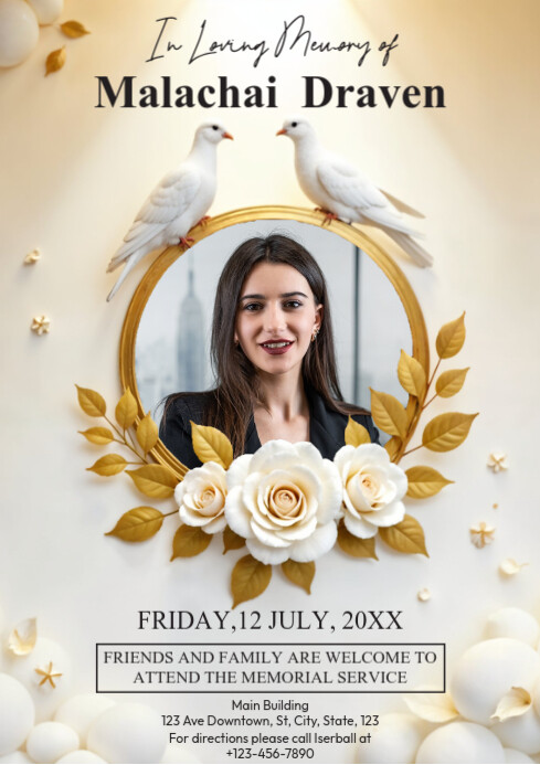 Funeral Invitation Flyer Template | PosterMyWall