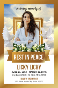 Funeral Invitation Flyer Template | PosterMyWall