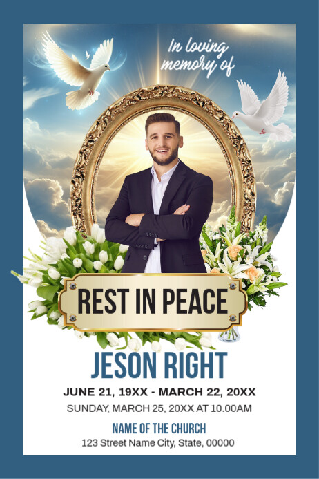 Plantilla de Funeral Invitation Poster | PosterMyWall