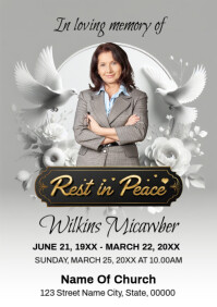 Funeral Invitation Flyer Template | PosterMyWall