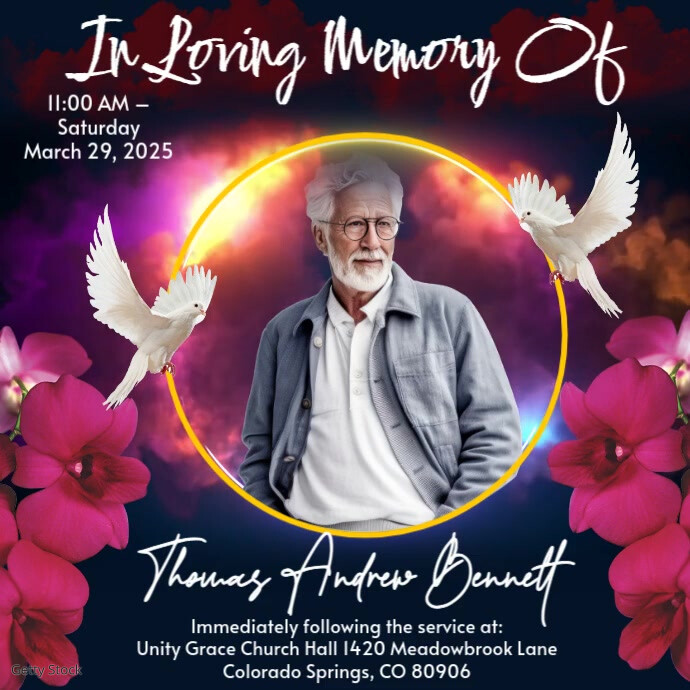 Copy of Funeral Memorial Announcement Flyer | PosterMyWall