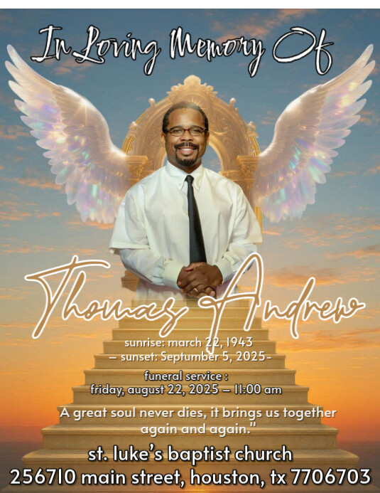 Funeral Memorial Announcement Flyer Template | PosterMyWall