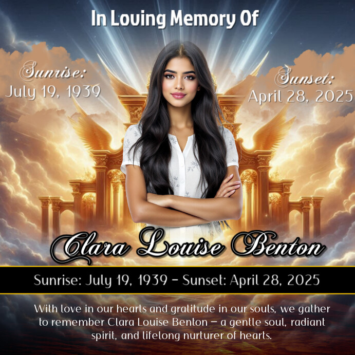 Funeral Memorial Rest In Heaven Flyer Template | PosterMyWall