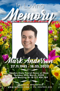 Funeral Notice Poster Template | PosterMyWall