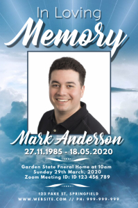 Funeral Notice Poster Template | PosterMyWall